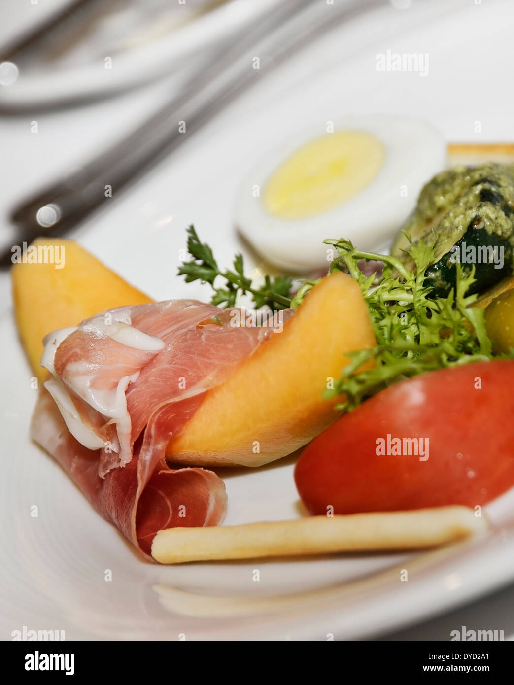 Close up prosciutto melon hi-res stock photography and images - Alamy
