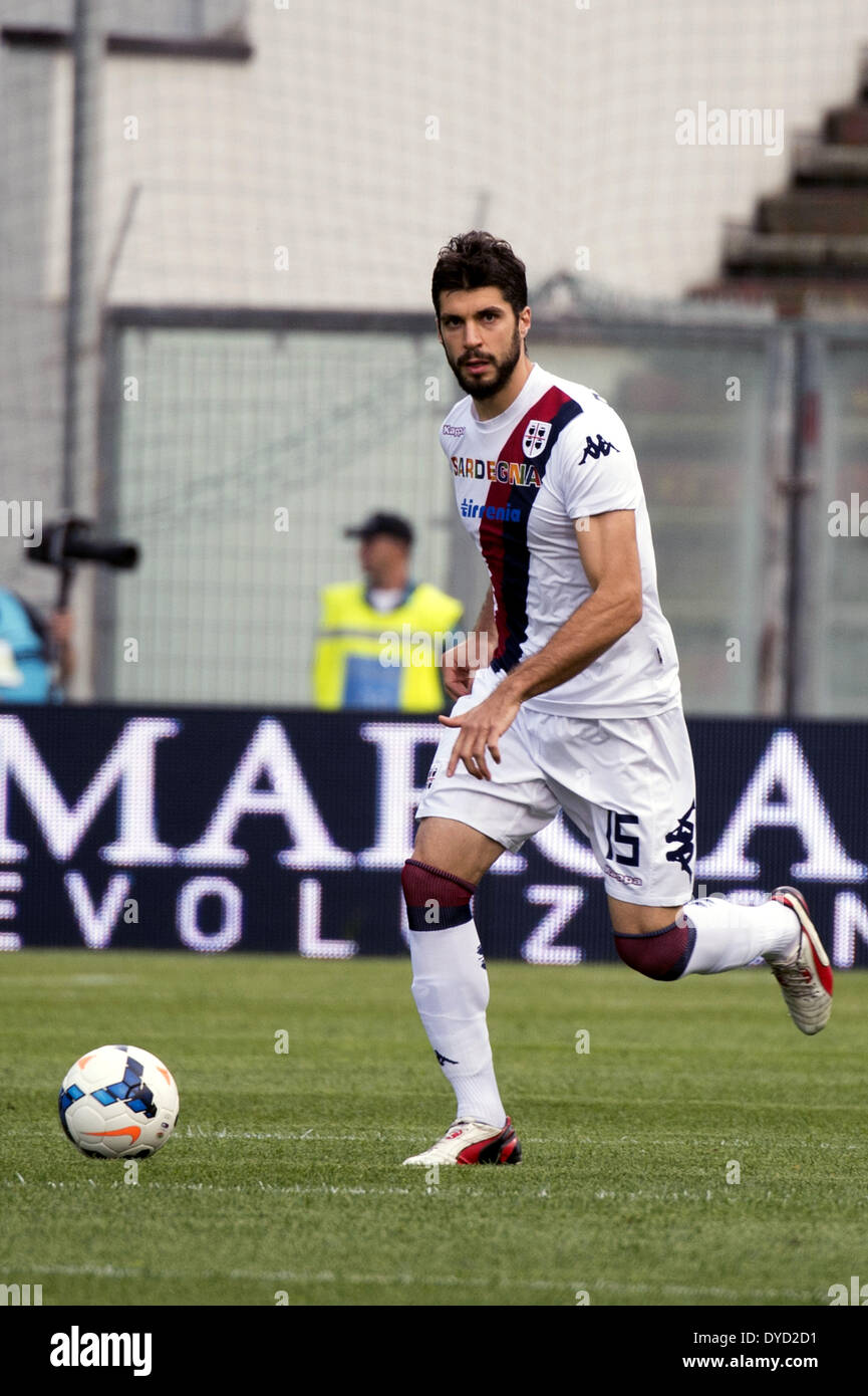 Reggio Emilia, Italy. 12th Apr, 2014. Luca Rossettini (Cagliari ...