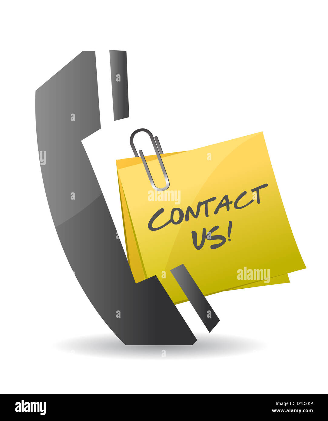 contact us phone illustration design over a white background Stock ...