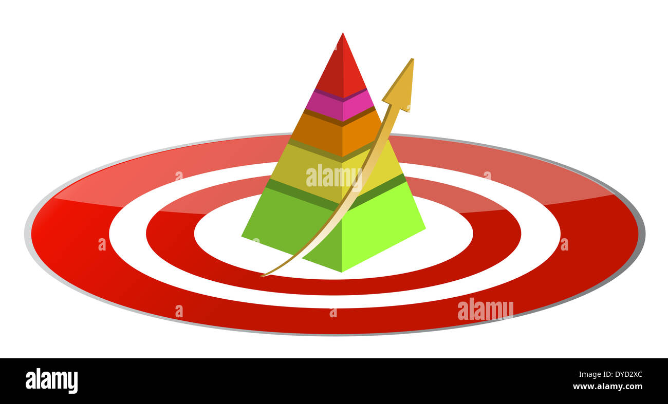pyramid target illustration design over white background Stock Photo ...