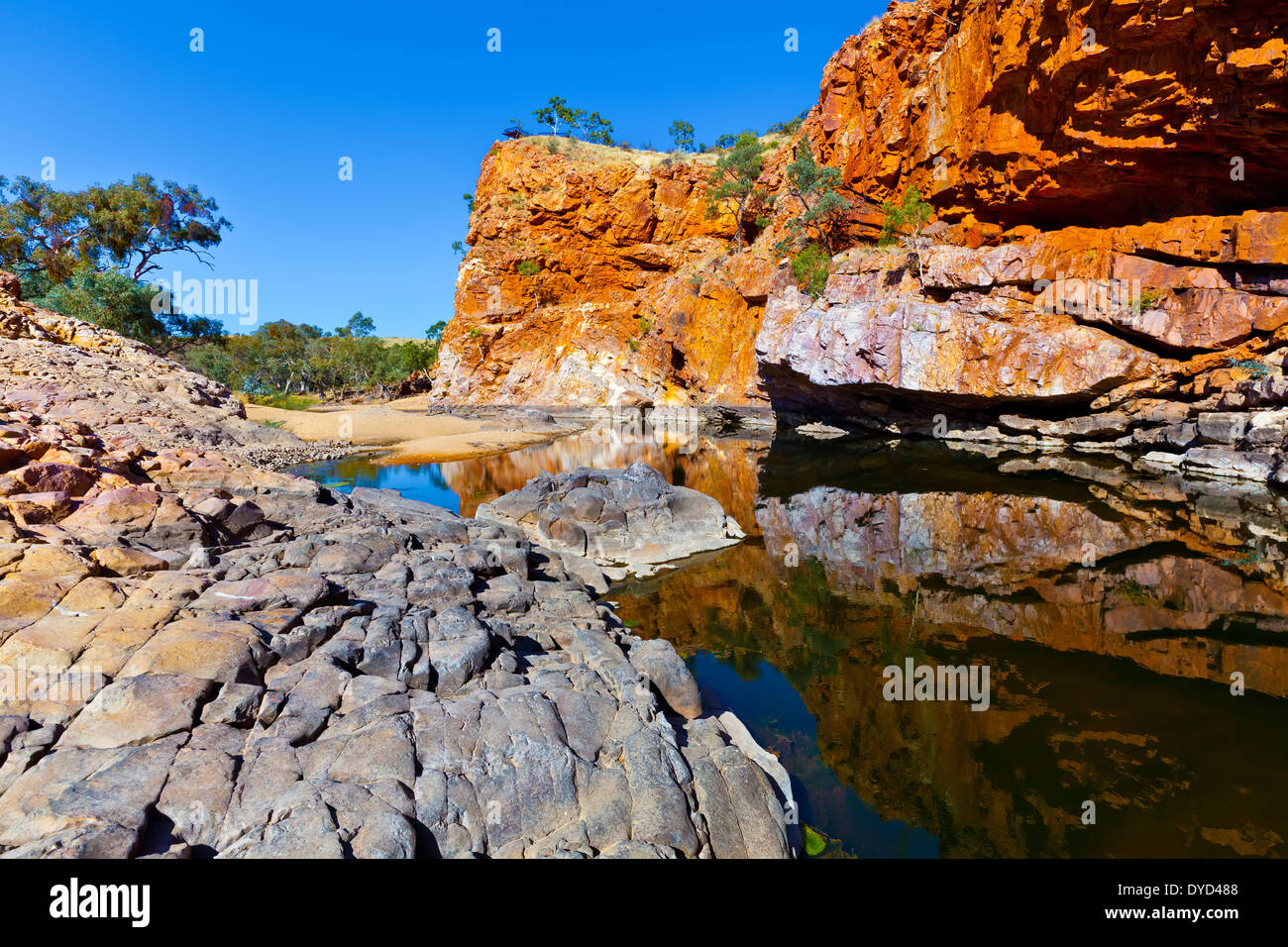 Ormiston Gorge outback landscape water hole reflections landscapes ...