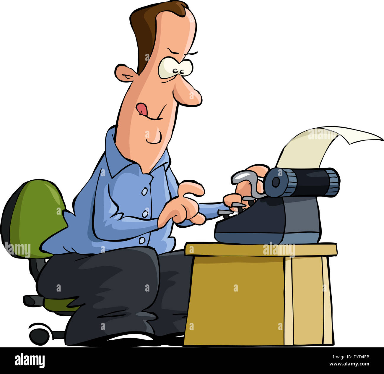 Man Typing Cartoon High Resolution Stock Photography and Images - Alamy