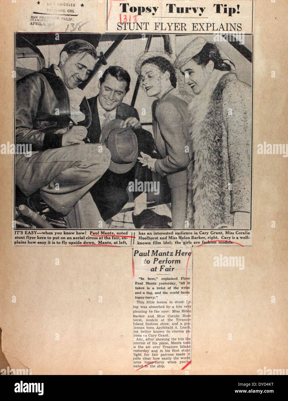 This photo from the Paul Mantz album captures the renowned aviator Paul ...