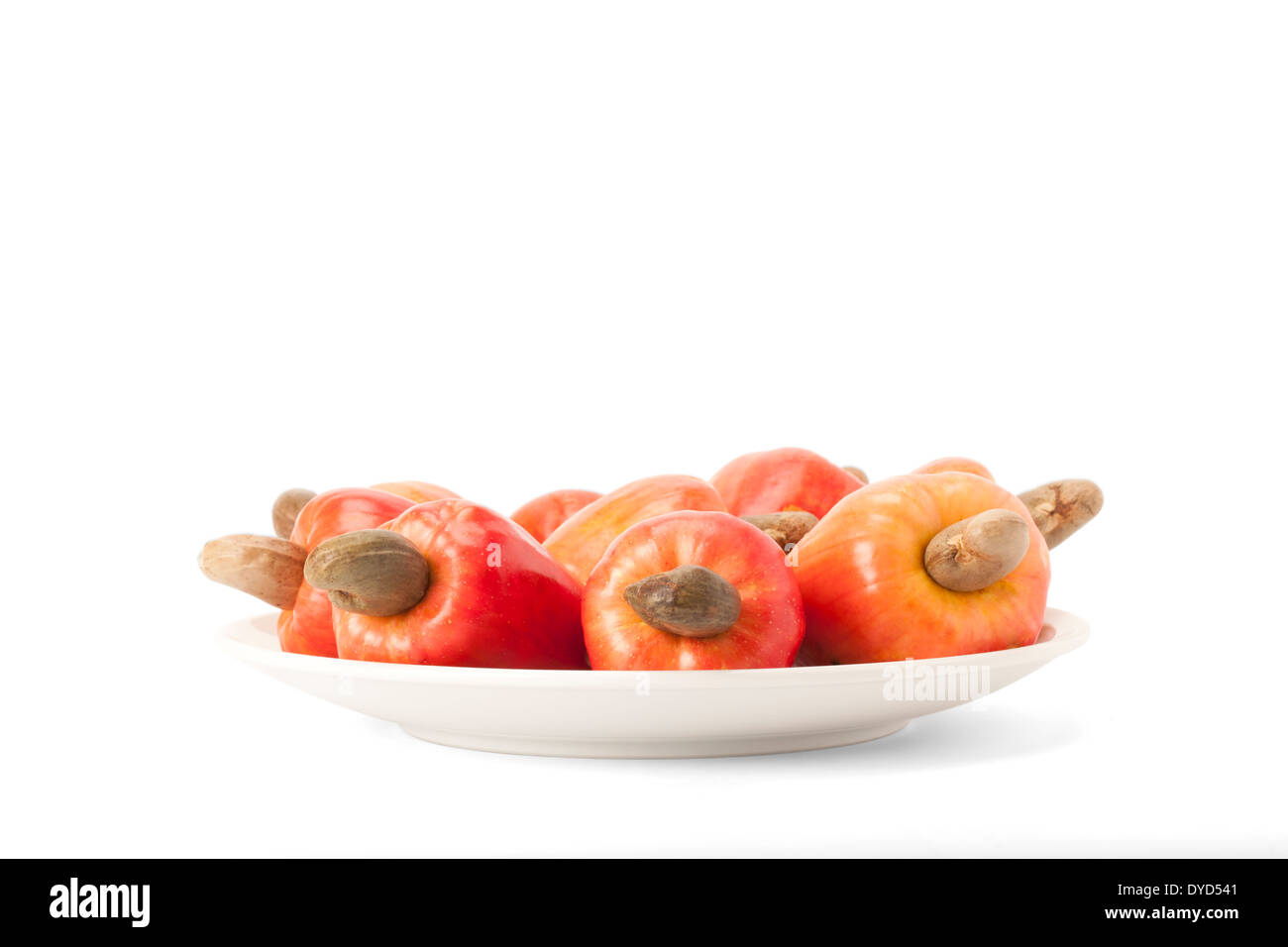 Brazilian caju cashew seed cachoux caju fruit tropical Cut Out Stock ...