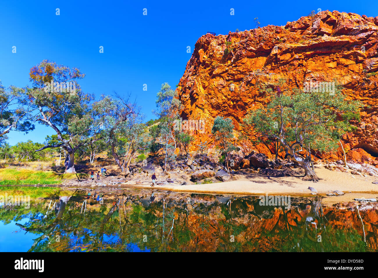 Ormiston Gorge outback landscape water hole reflections landscapes ...