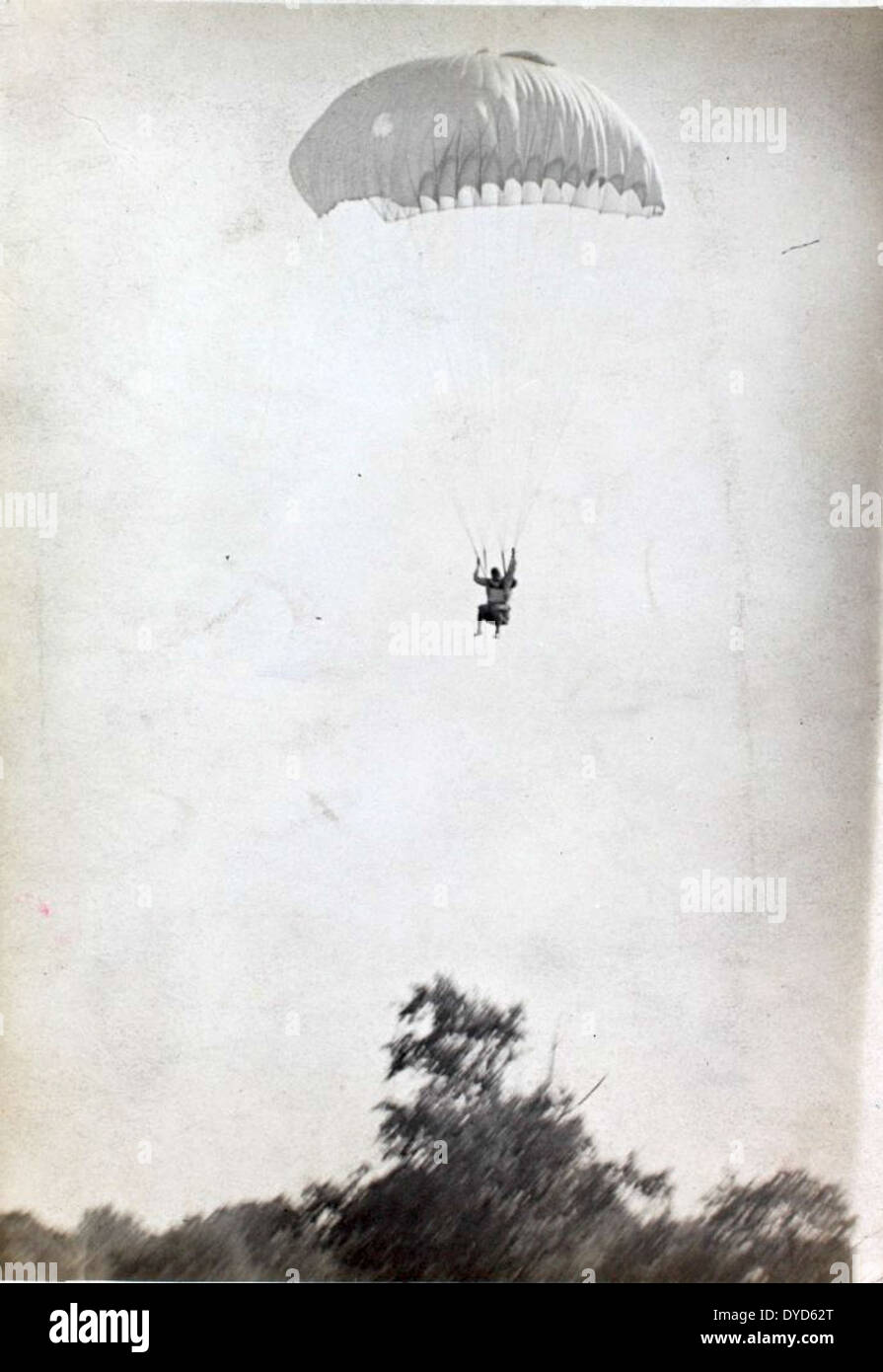 This photo from the Dunkel Collection shows a parachutist known as ...