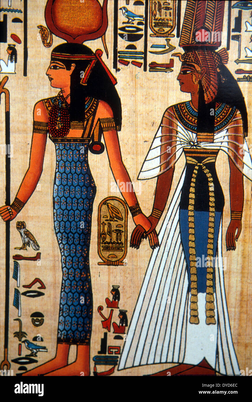 Imagined representation of the Pharaonic goddess Isis with Queen ...