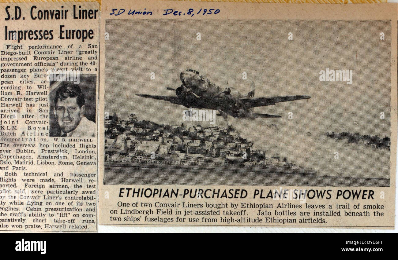 This photo features Bill Harwell, a test pilot for General Dynamics ...