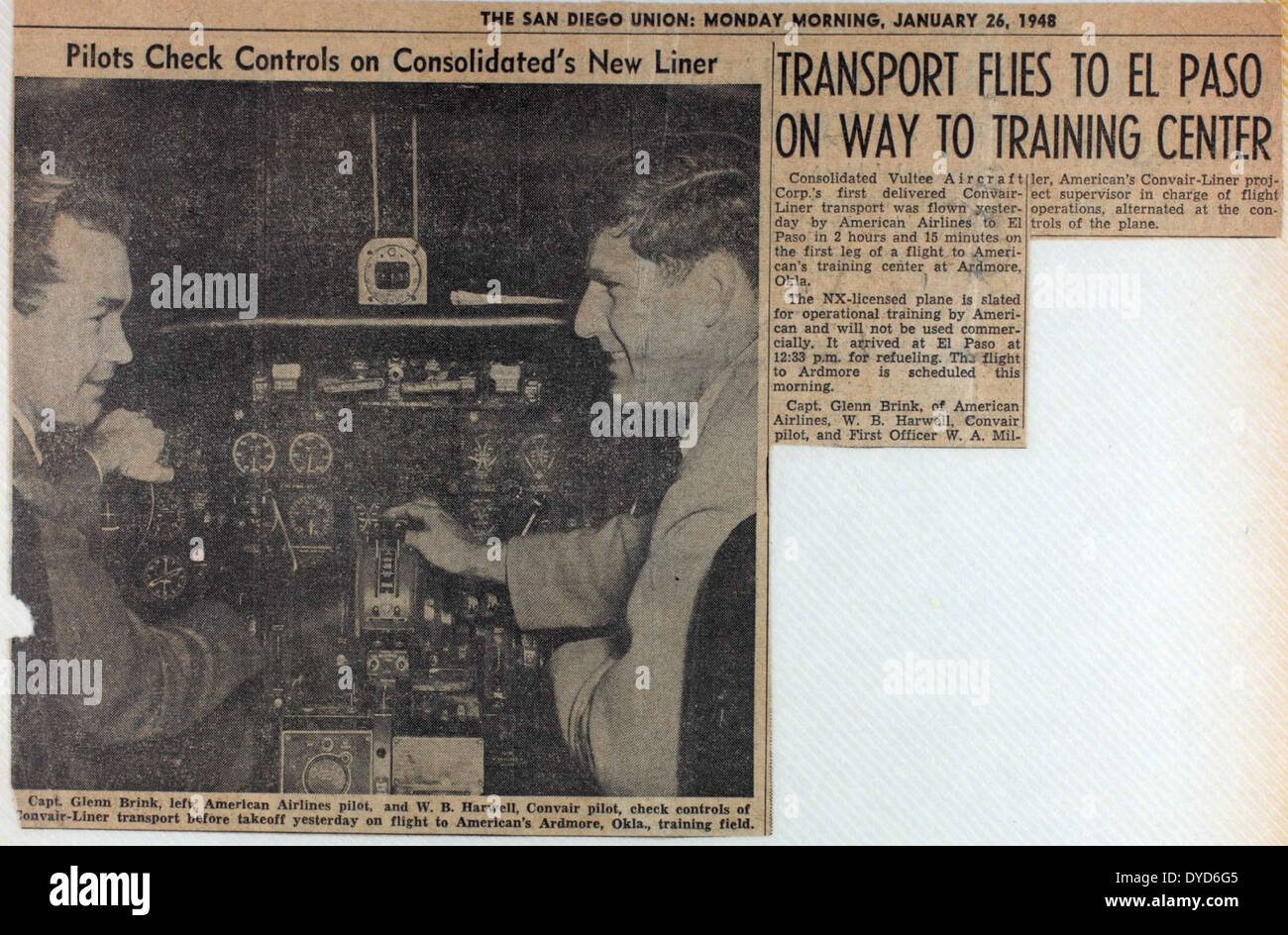 This image shows William B. Harwell, a test pilot for General Dynamics ...