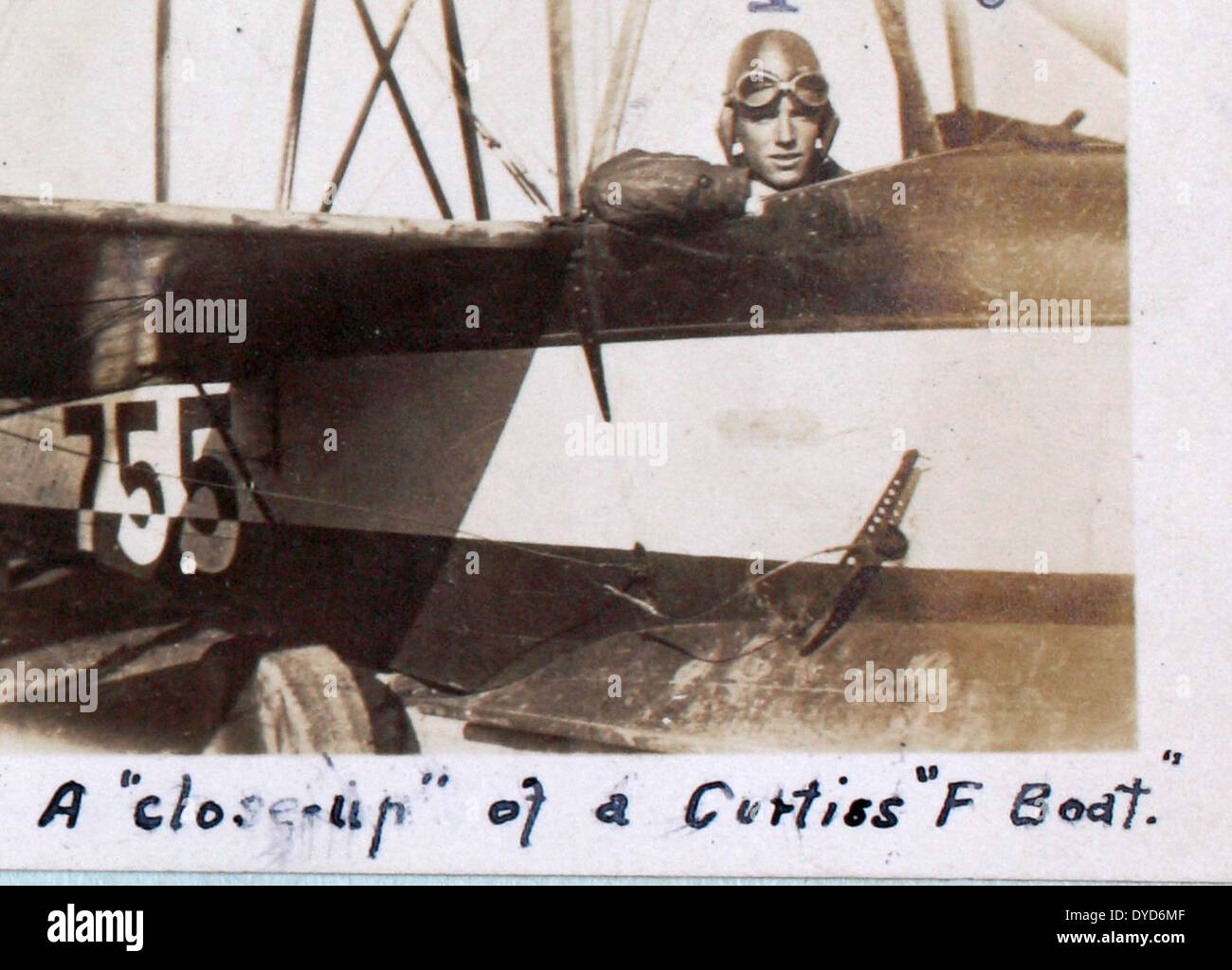 This image from the HM Goodie Album captures the Curtiss hydro airplane ...