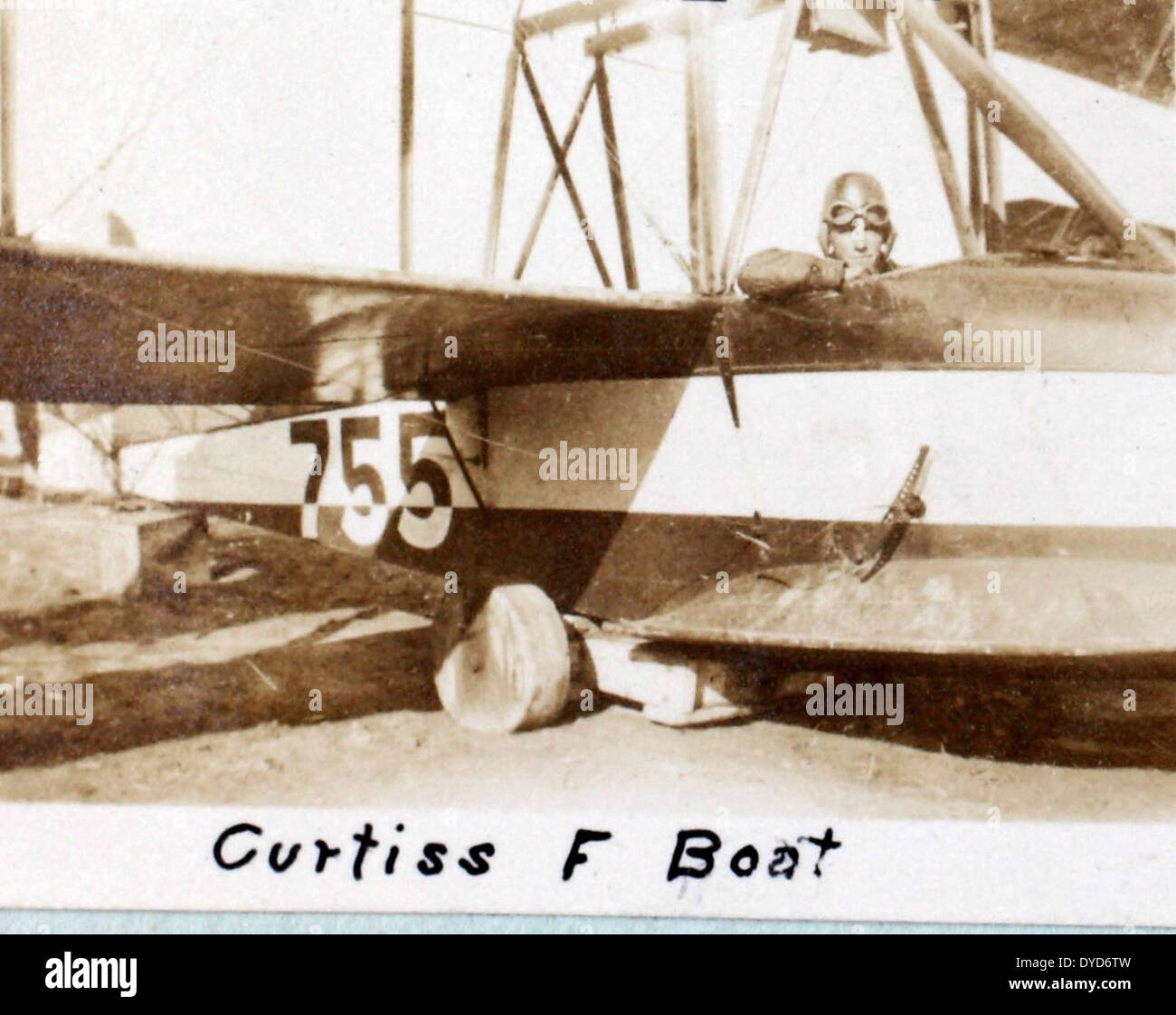 The photo from the HM Goodie Album depicts a Curtiss hydroplane, a type ...