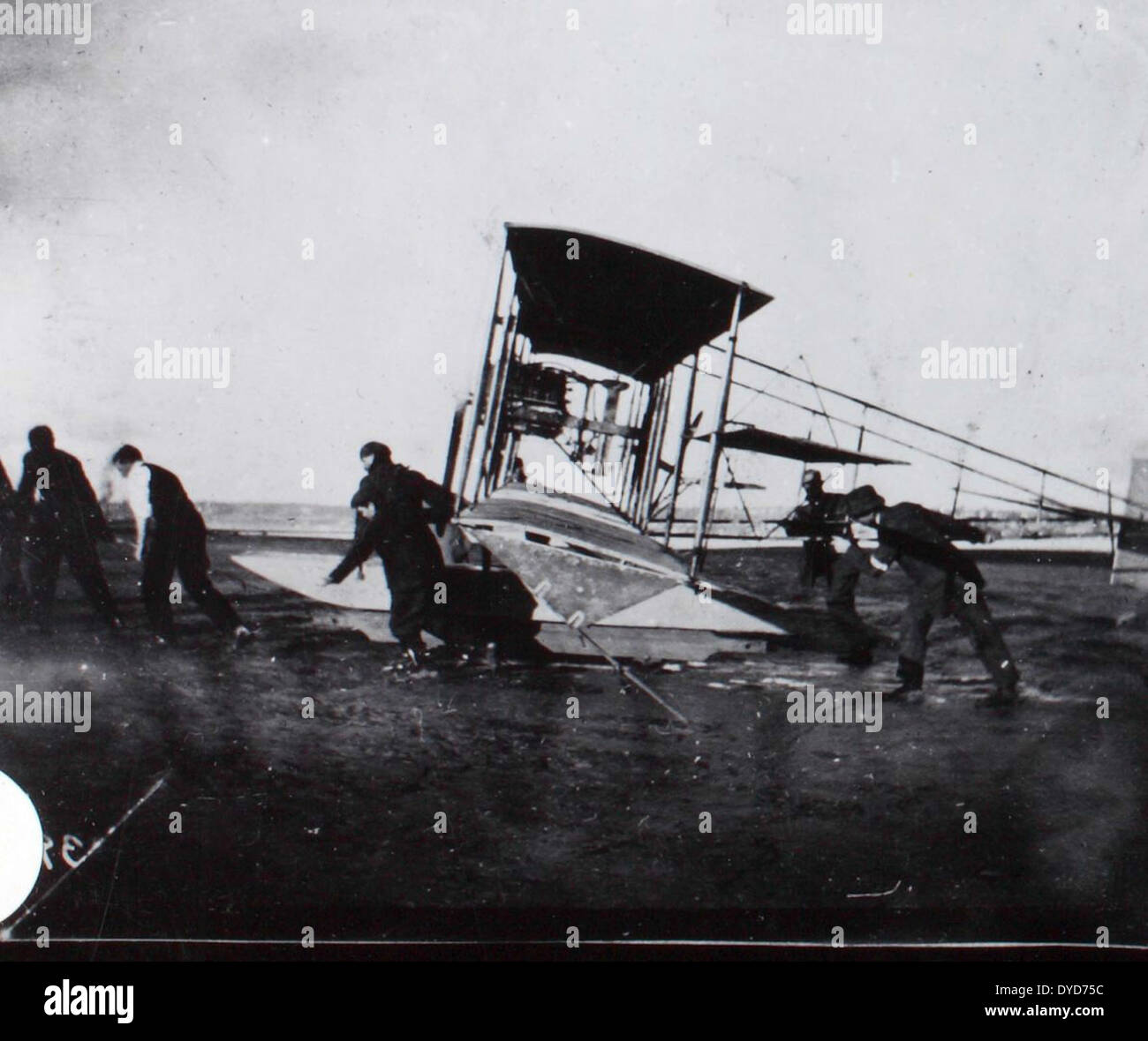 This photograph from Ray Fife’s album shows early Curtiss aircraft ...