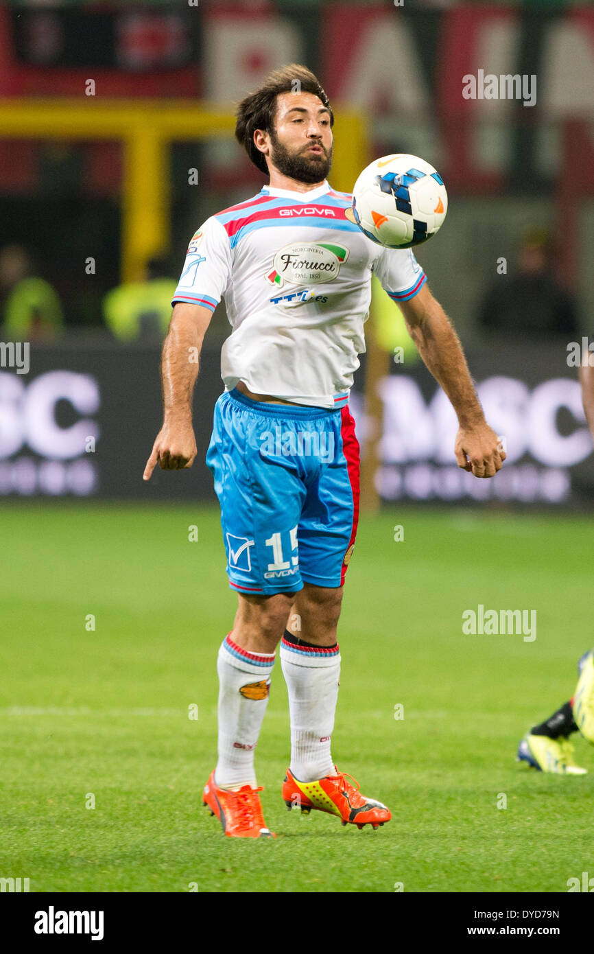 Milan, Italy. 13th April 2014. Fabian Rinaudo (Catania), APRIL 13, 2014 ...