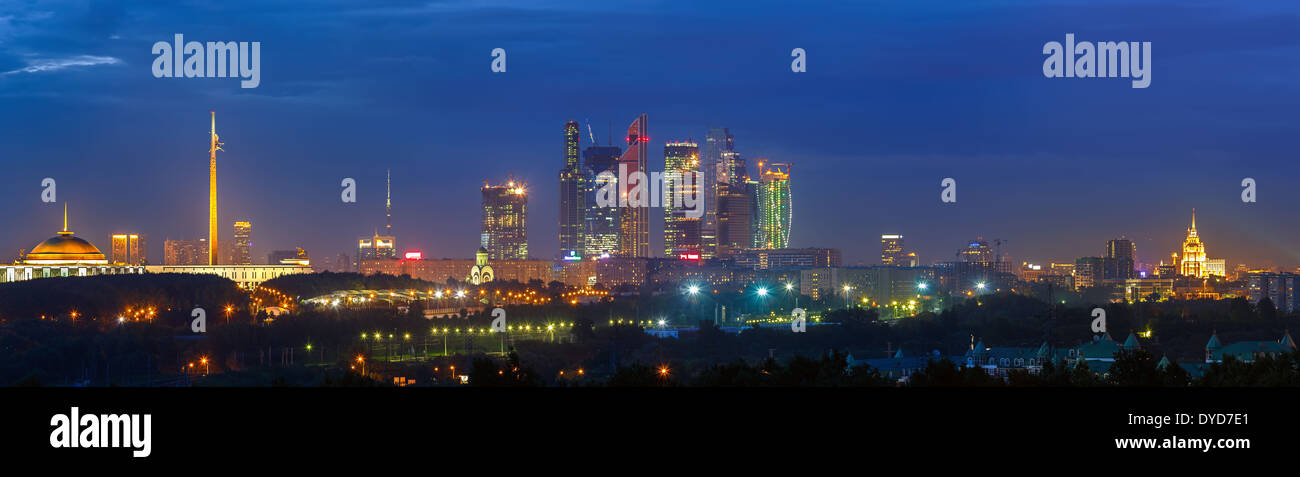 Moscow skyline light hi-res stock photography and images - Alamy