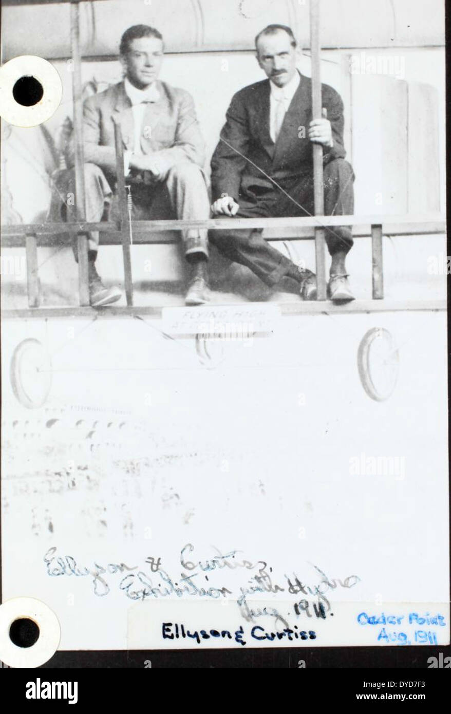 This photo from Ray Fife's album features early Curtiss aircraft ...