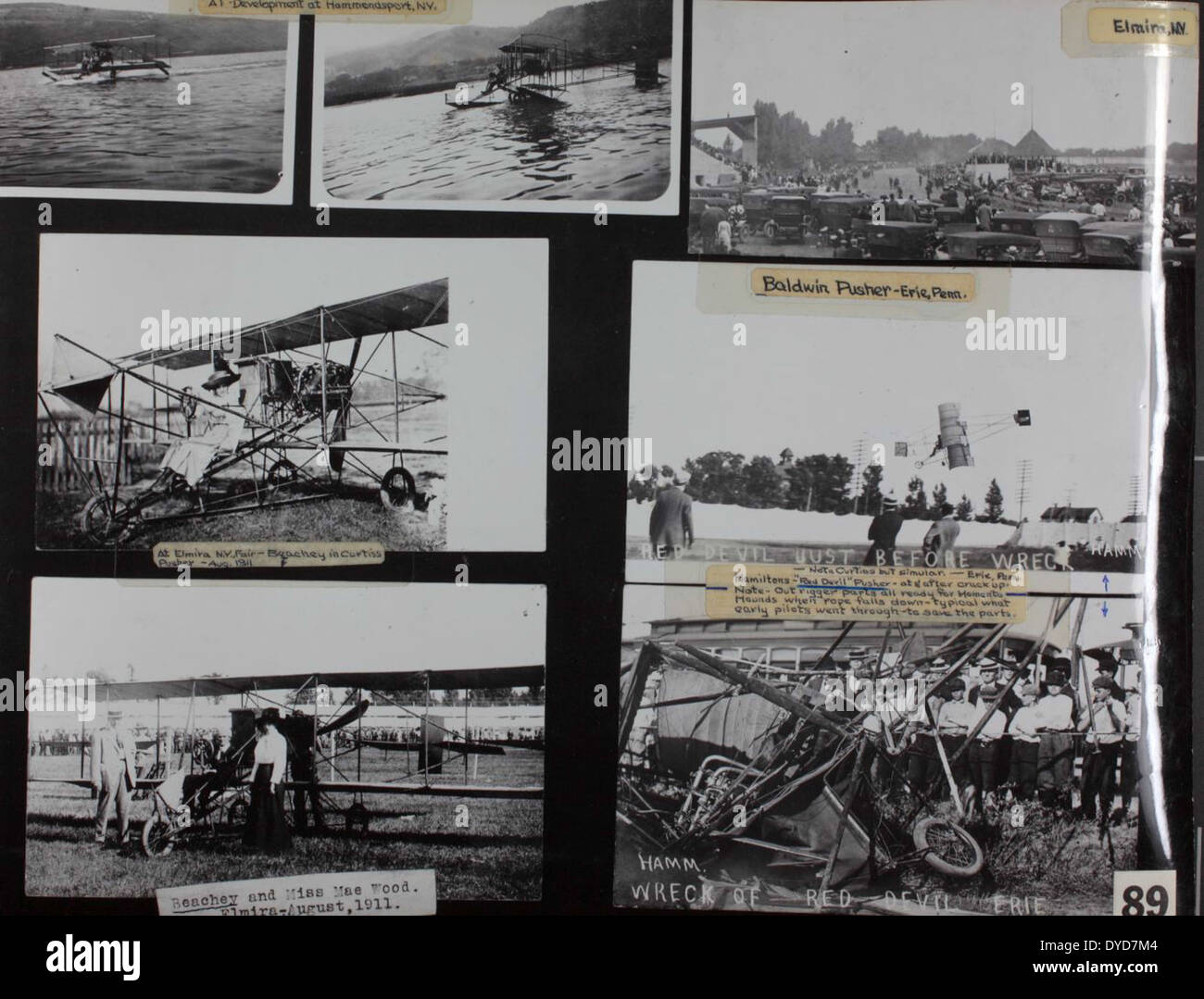 This photograph from Ray Fife’s album features early aircraft designed ...