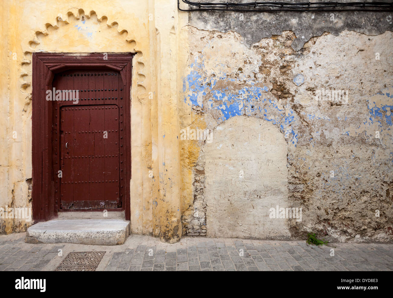 Wall fragment in old Medina, historical part of Tangier, Morocco Stock ...
