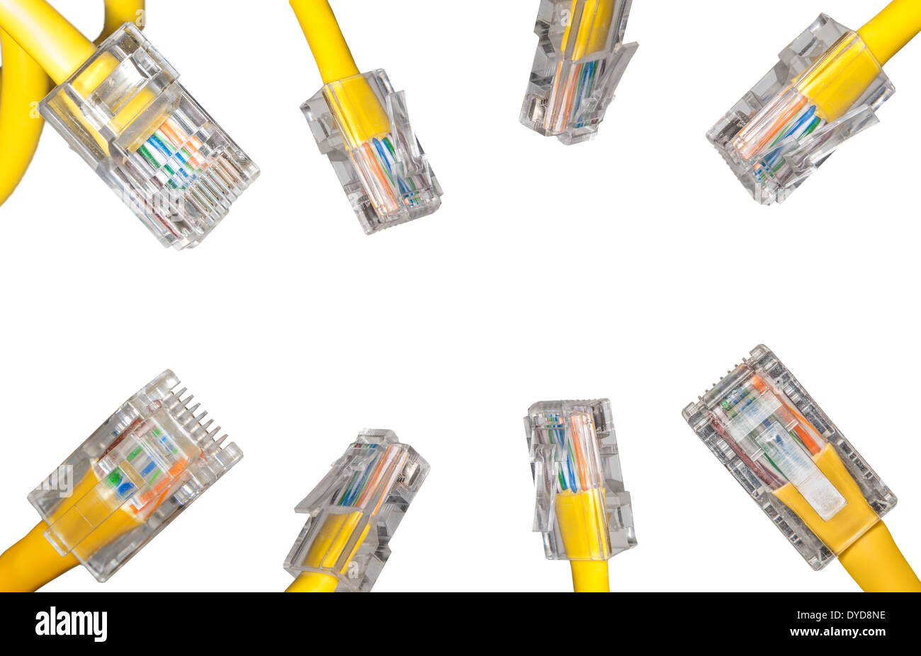 close upshot of lan cable networking Stock Photo - Alamy