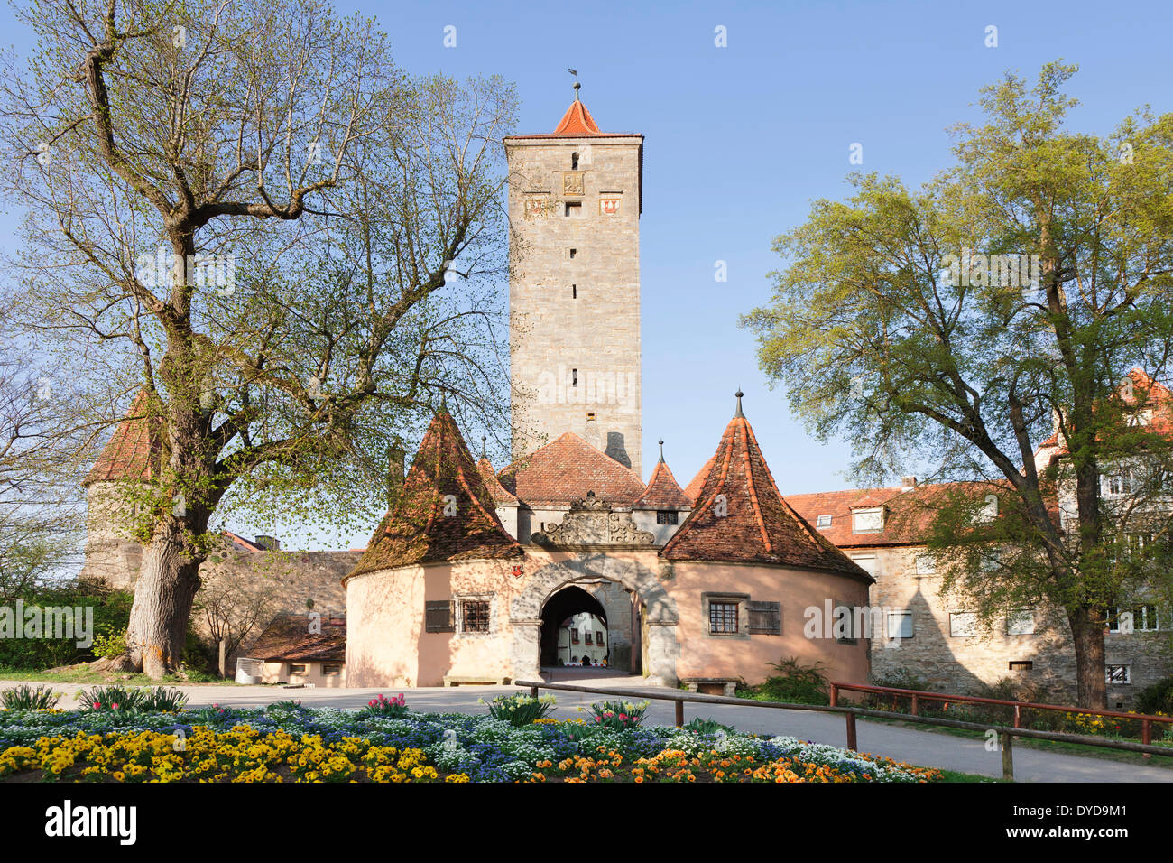 Castle Gate with Bastion, Rothenburg ob der Tauber, Romantic Road ...
