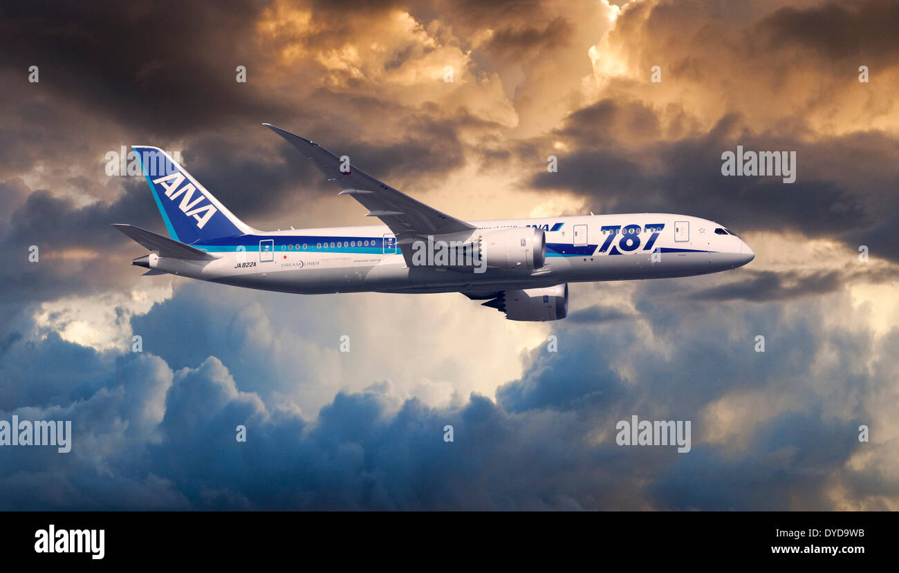 Boeing 787 dreamliner side view hi-res stock photography and images - Alamy