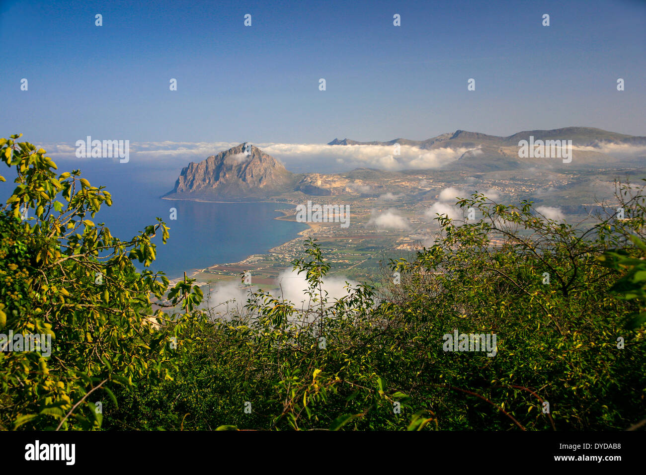 View of Sicilian coastline from Erice Stock Photo - Alamy
