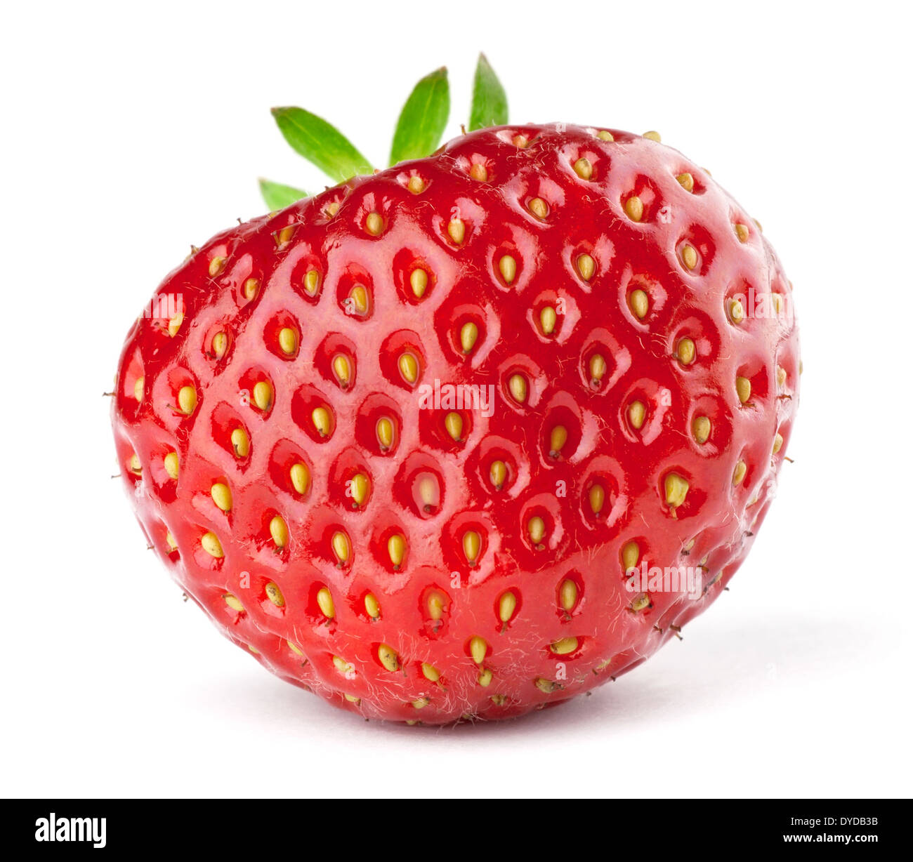 Strawberry on white background Stock Photo - Alamy