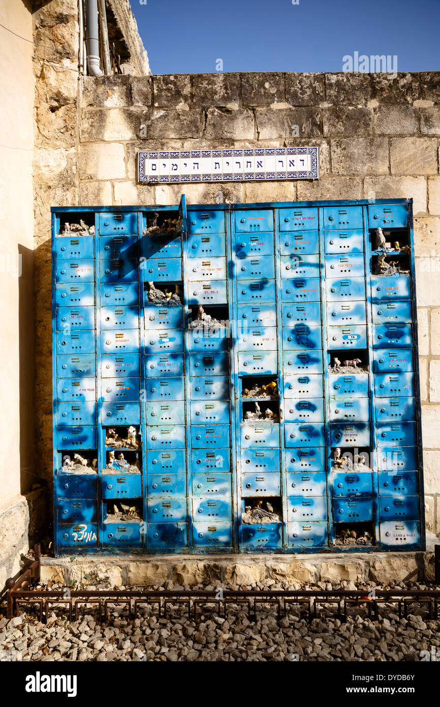The post boxes artists village of Ein Hod, Carmel mountains, Israel ...