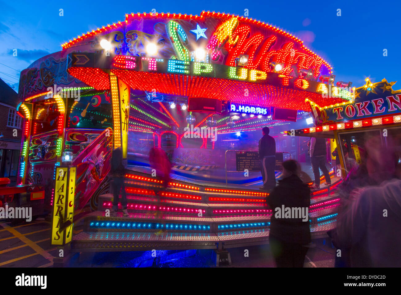 The Waltzer fairground ride at Ashby Statutes Stock Photo - Alamy