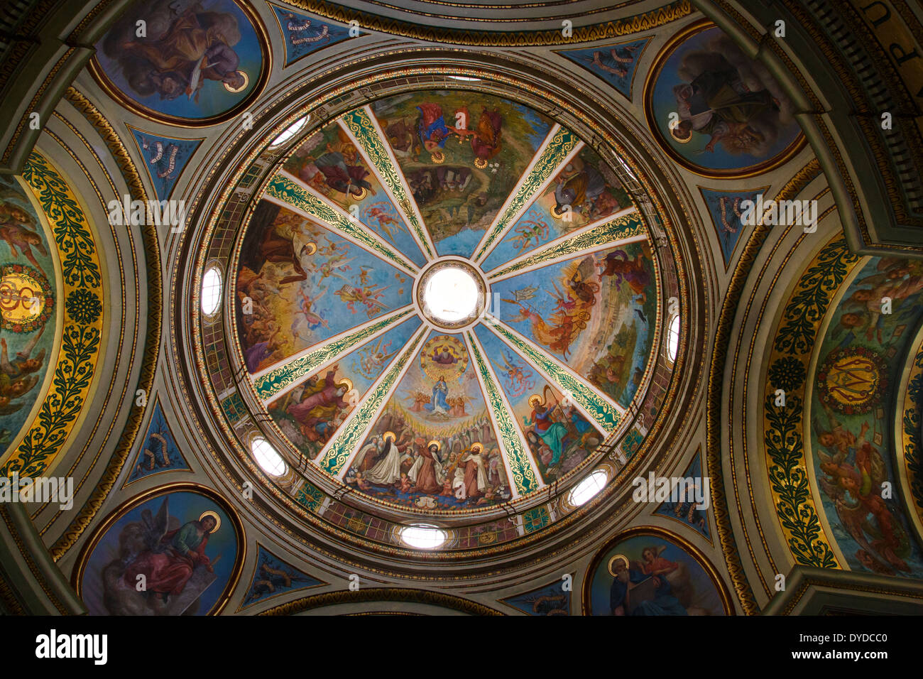 Ceiling at the Church of the Carmelite Stella Maris Monastery on Mount ...