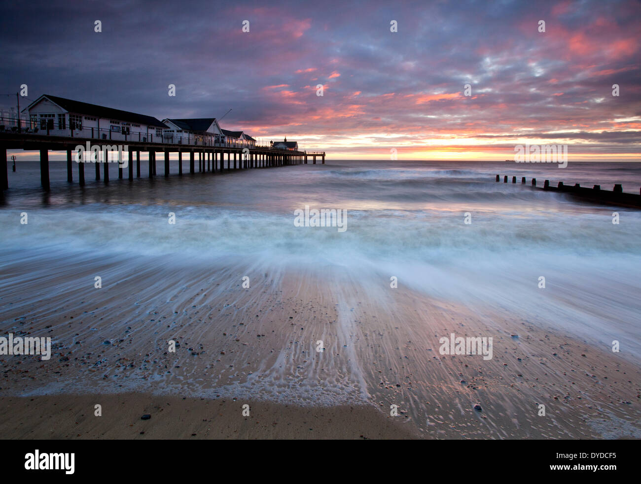 Southwold Pier at sunrise in Suffolk Stock Photo - Alamy