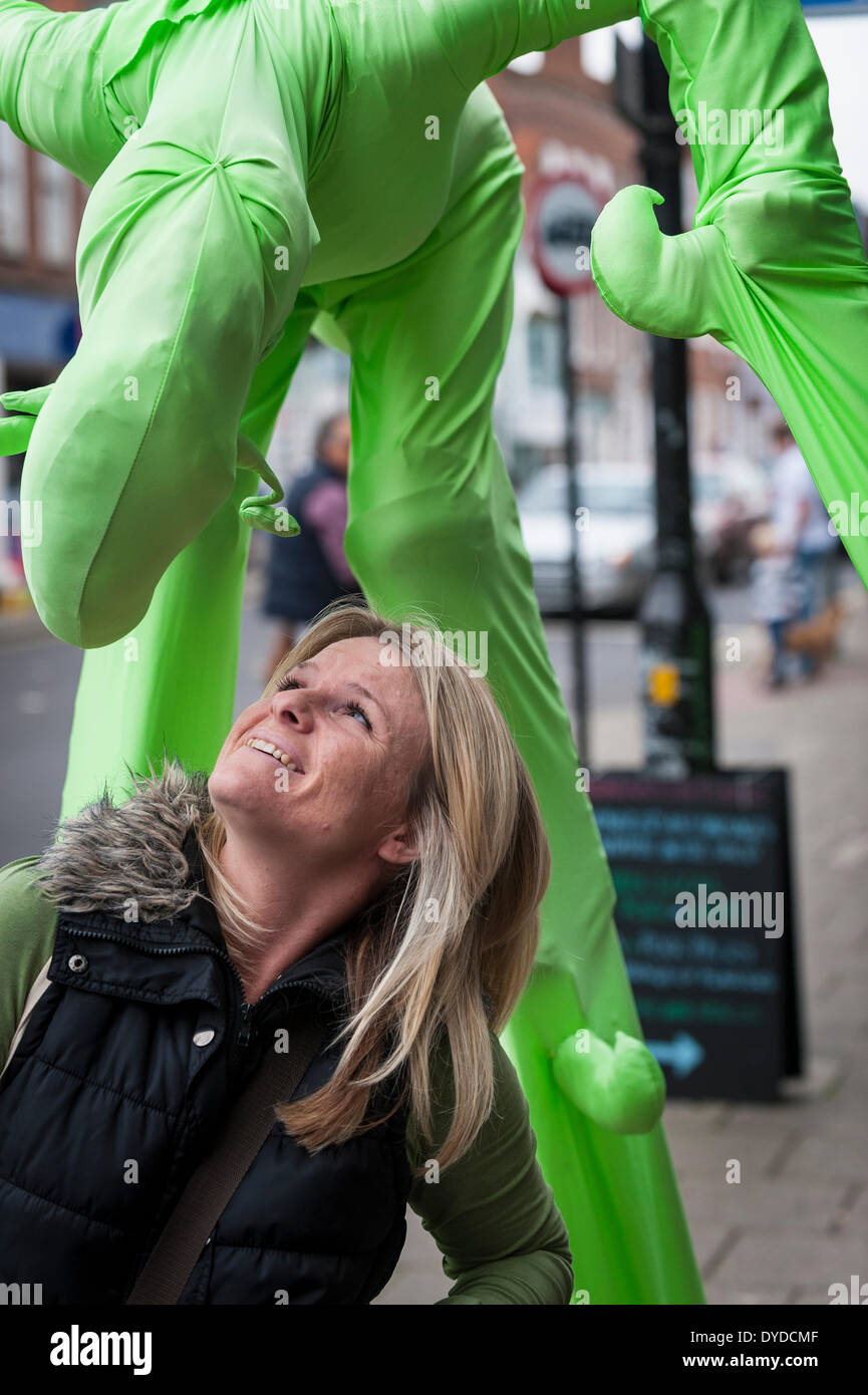 One of The Bugs performing at the Witham International Puppet Festival ...