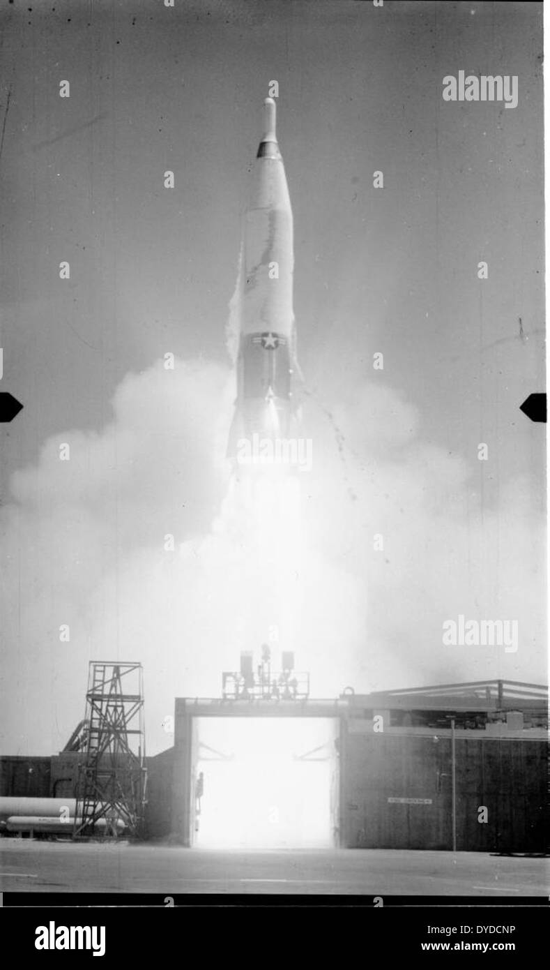 The Atlas ICBM (Intercontinental Ballistic Missile) launch represents a ...