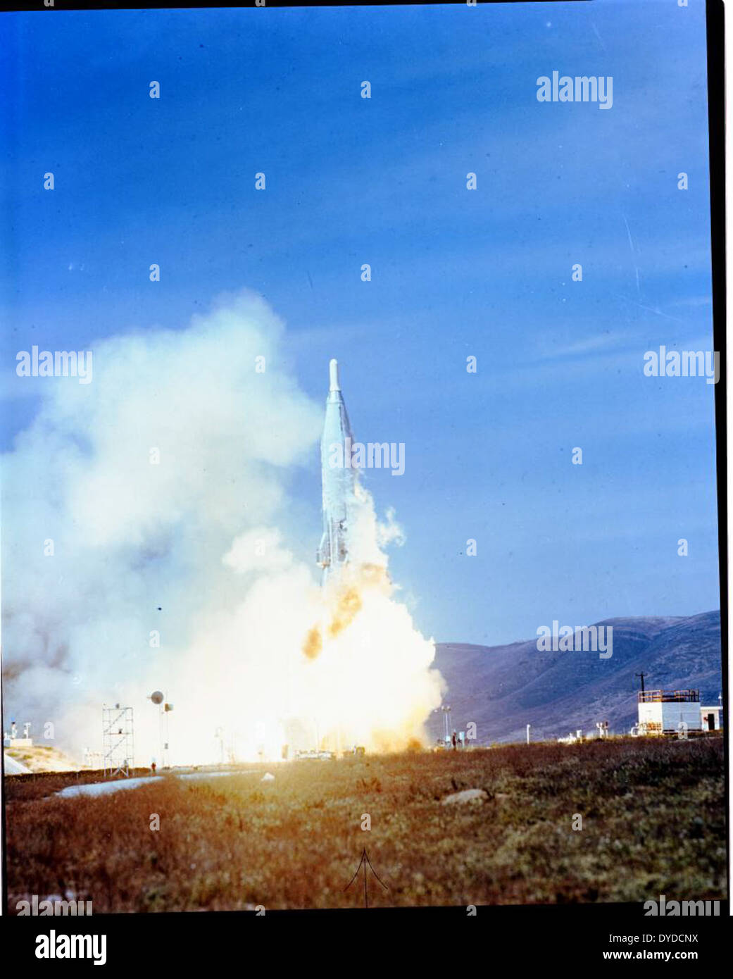 An image capturing the launch of an Atlas Intercontinental Ballistic ...