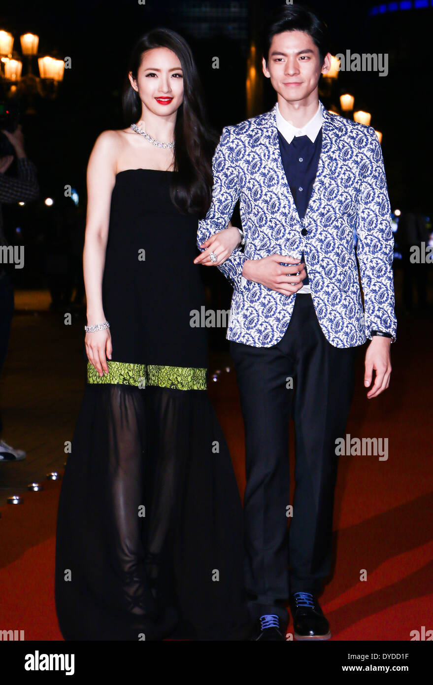 Taipei, China. 11th Apr, 2014. Ariel Lin poses for a photocall at the ...