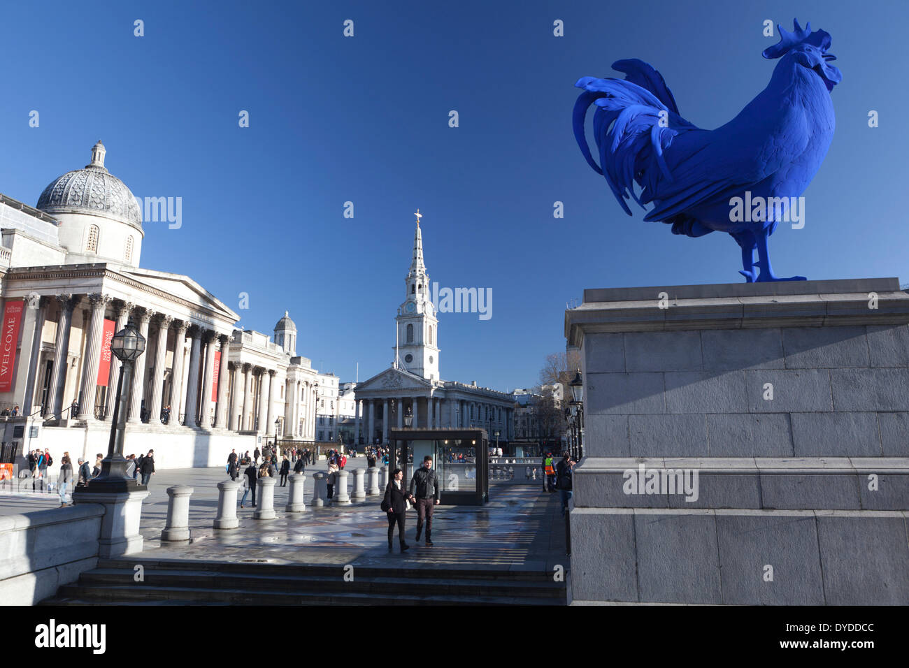 Blue Cockerel sculpture on the Fourth Plinth Stock Photo - Alamy