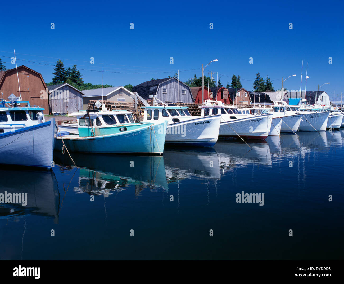 Fishing Boats at Malpeque harbour Stock Photo - Alamy
