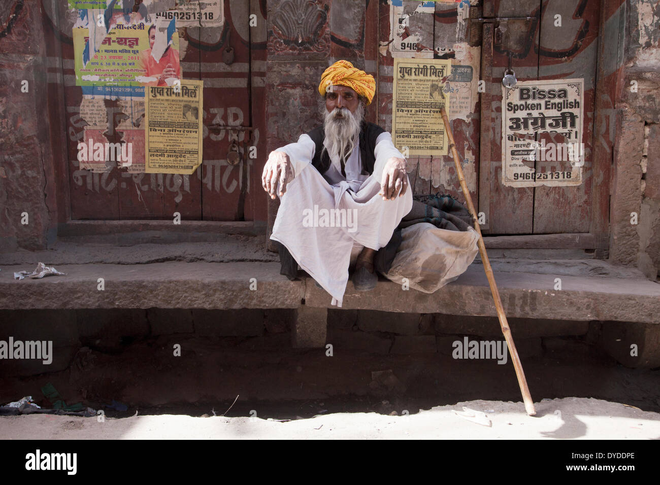Sadhu hindu holy man walking hi-res stock photography and images - Alamy