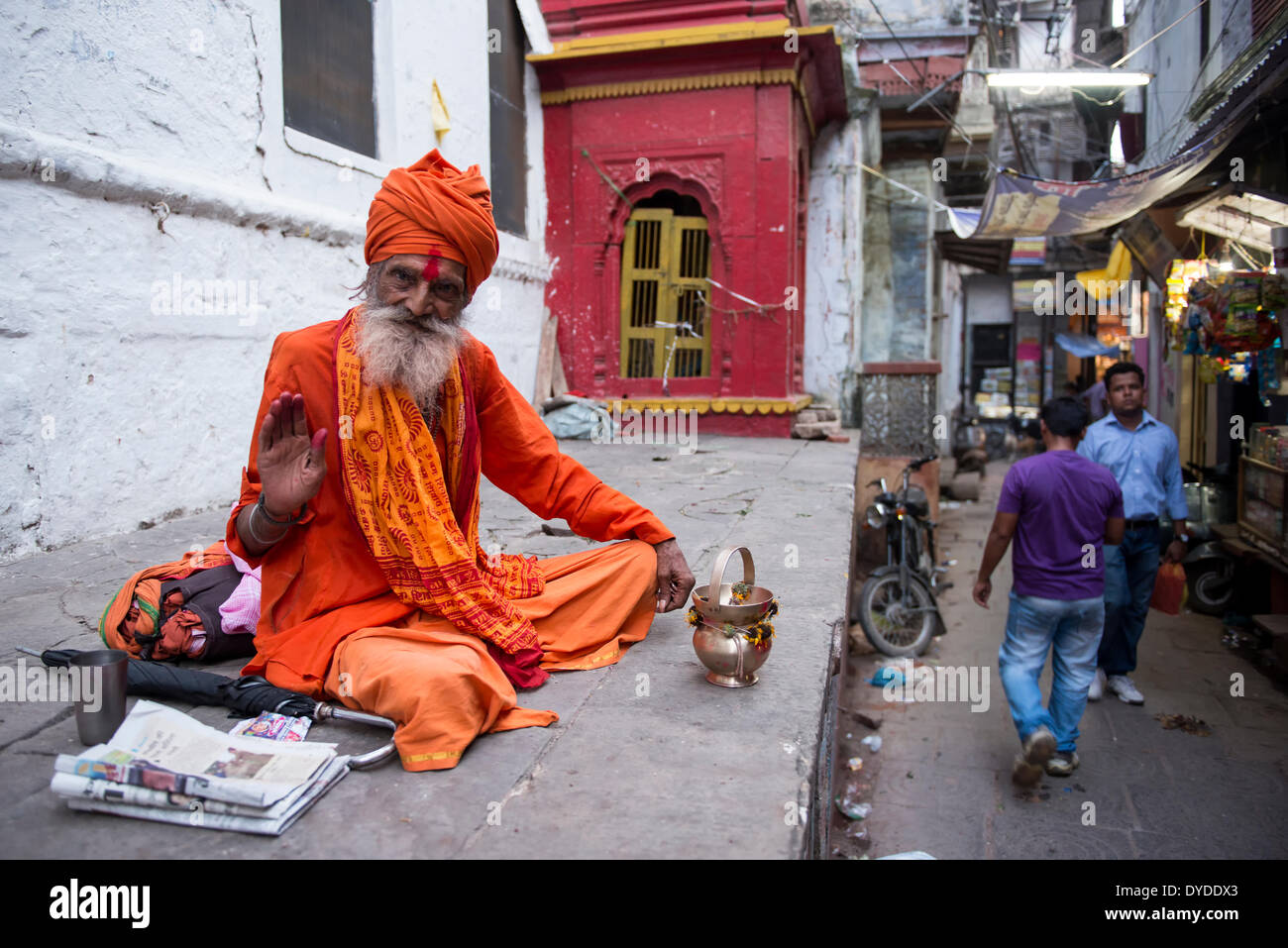 Portrait of a sadhu or holy man Stock Photo - Alamy