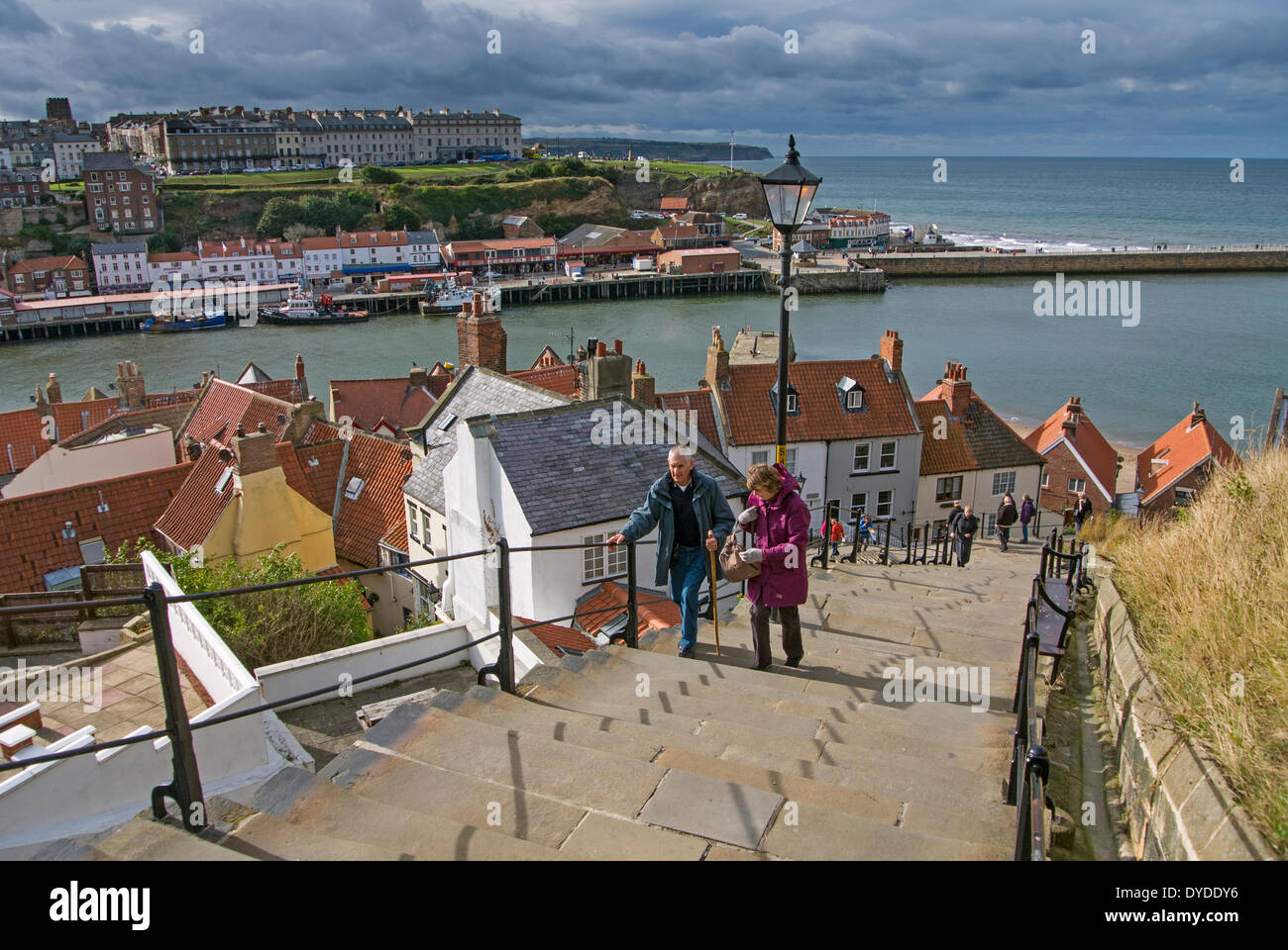 Whitby abbey steps hi-res stock photography and images - Alamy