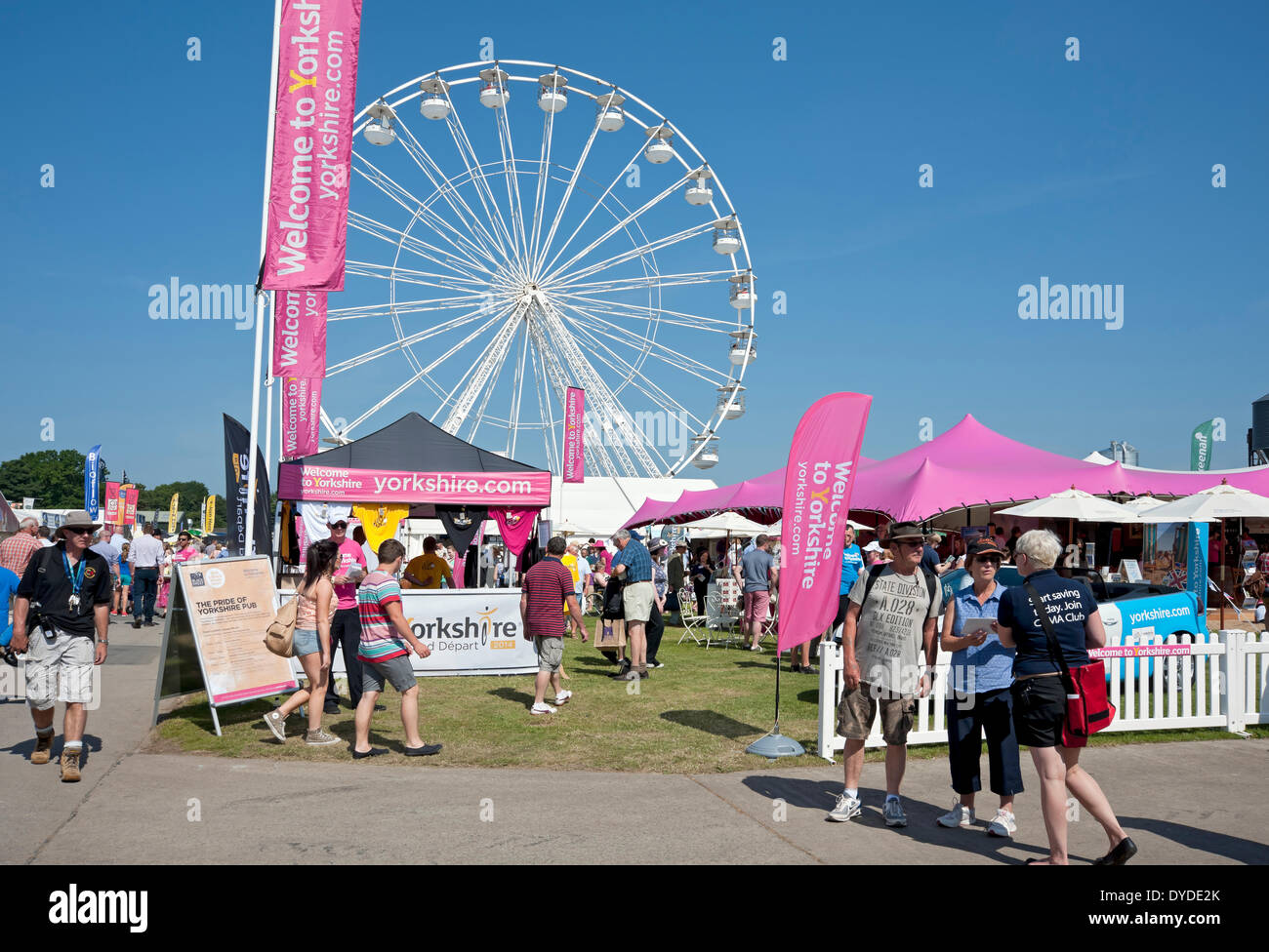 Welcome to Yorkshire trade stand at the Great Yorkshire Show Stock ...