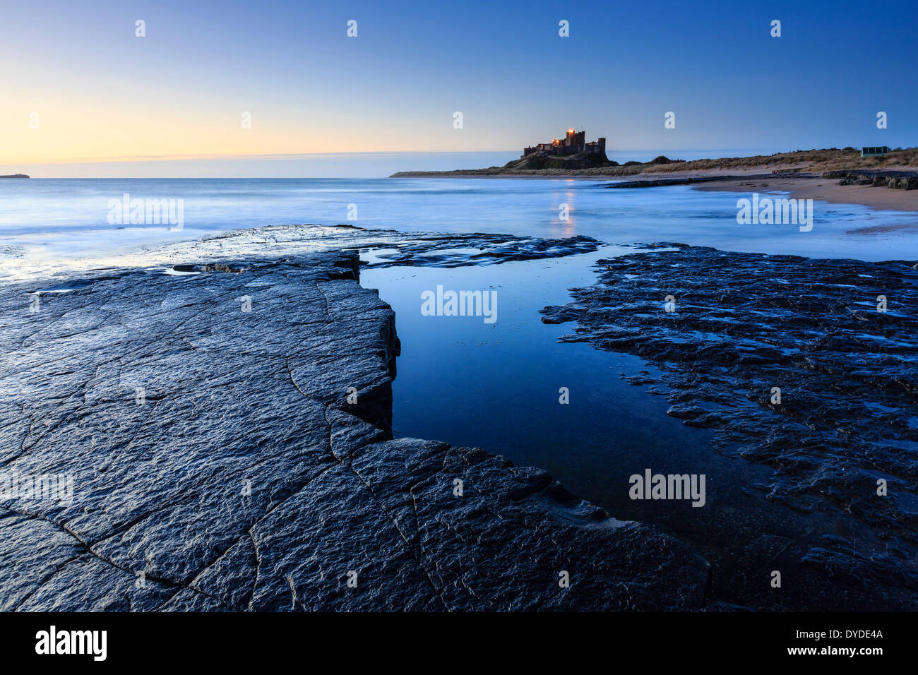 Bamburgh beach shore sea coast coastal rocks hi-res stock photography ...