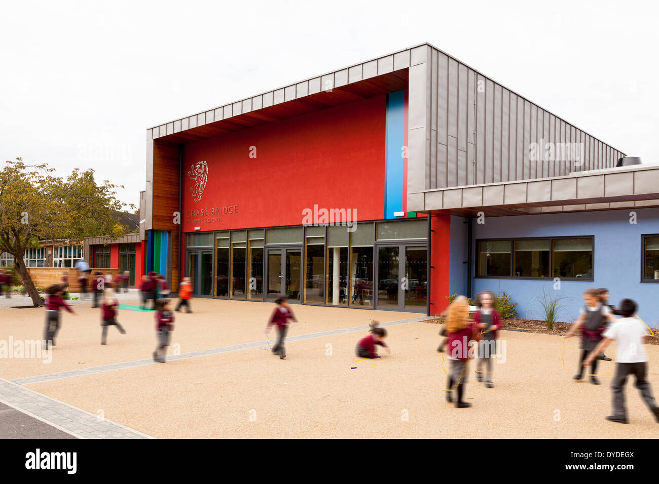 Kids Playing On Playground At School
