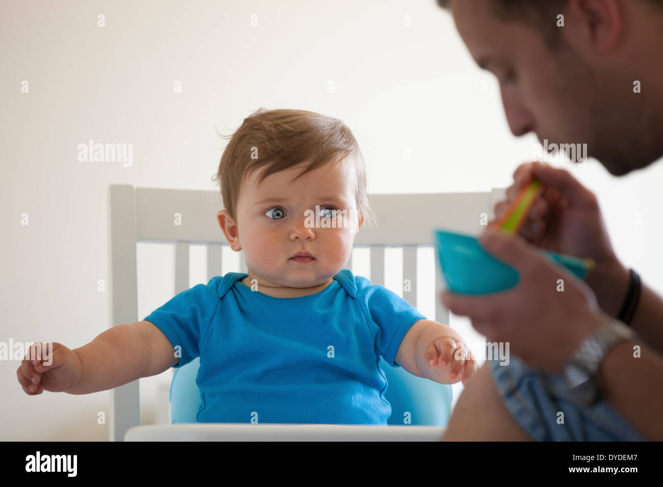 Newborn baby boy blue eyes hi-res stock photography and images - Alamy