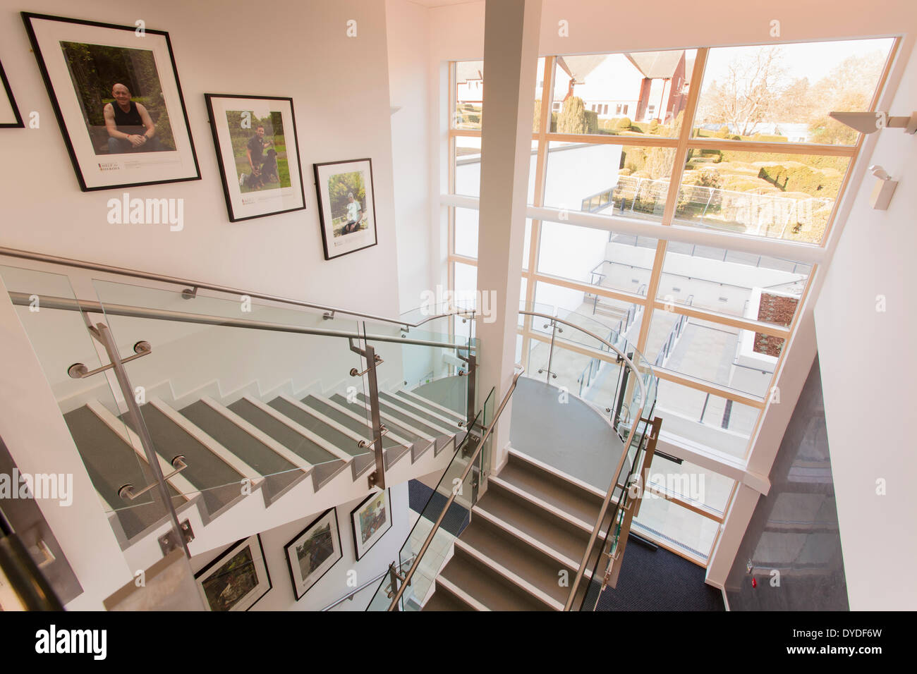 Looking down main stairs at Help for Heroes Rehabilitation Complex at ...