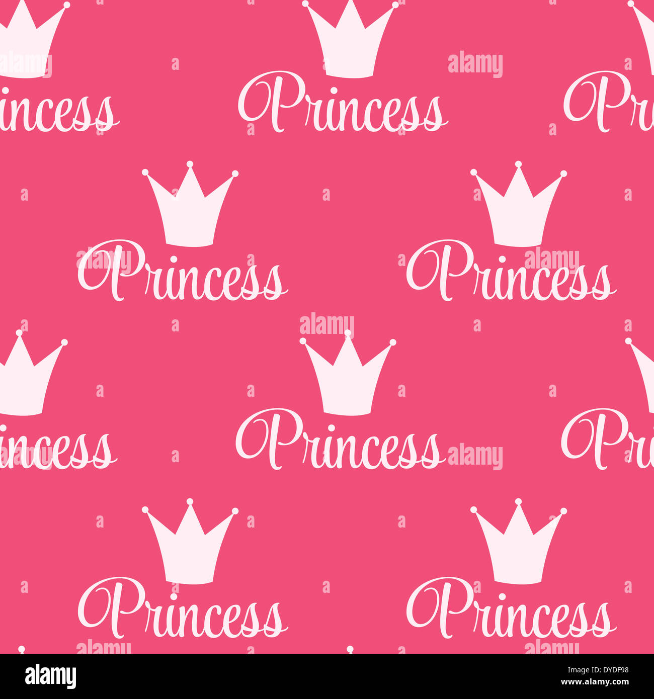 Princess Crown Seamless Pattern Background Vector Illustration Stock ...
