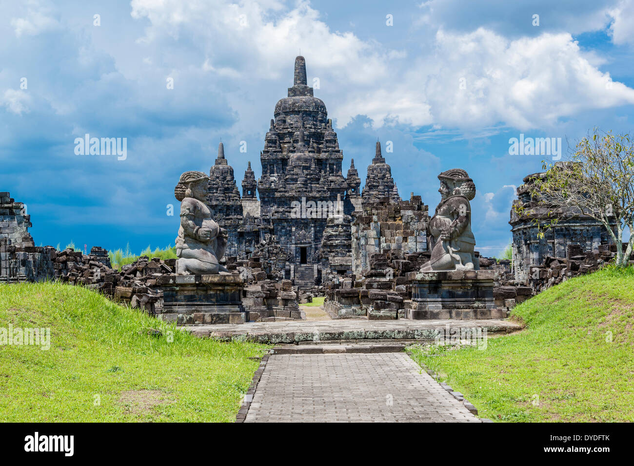 A view of Sewu temple in Indonesia Stock Photo - Alamy