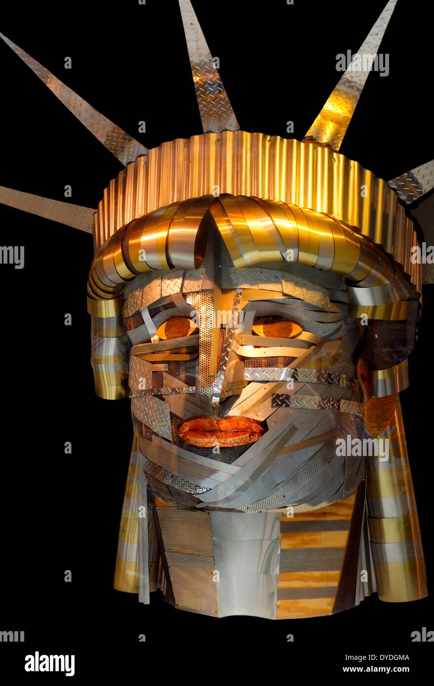 Statue of Liberty head used as a shop window display in New York City ...
