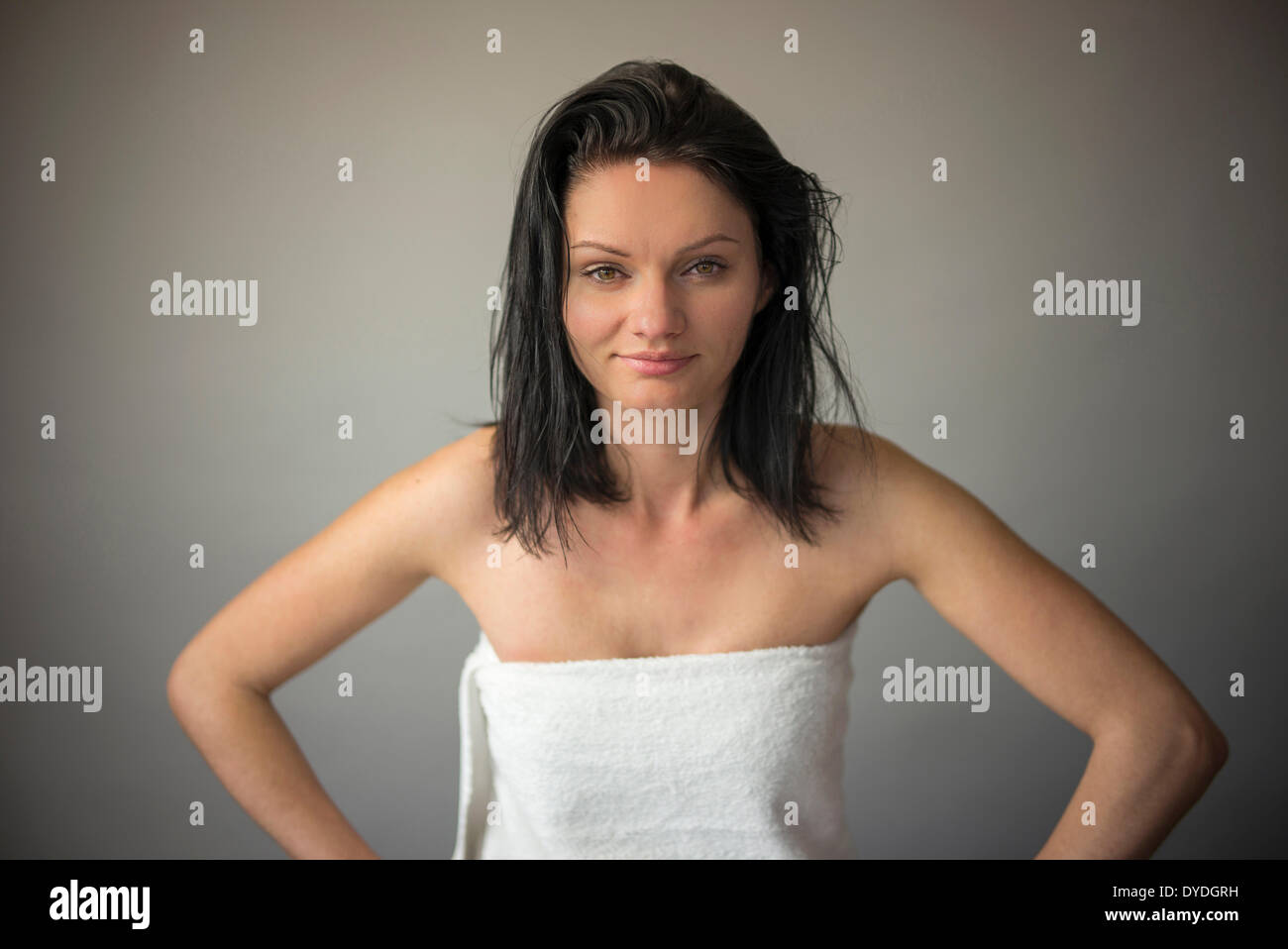 Beautiful young woman towel hi-res stock photography and images - Alamy
