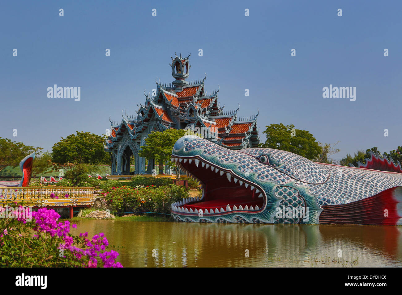 Thailand Asia Bangkok City Old Siam Park architecture colourful culture ...