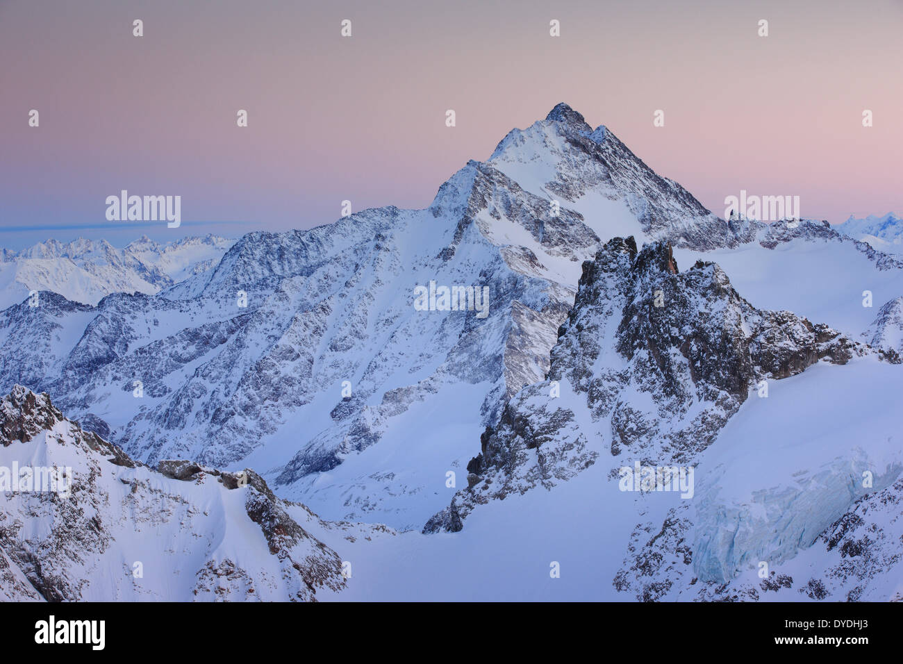 Evening dusk Alps view Titlis mountain mountain panorama mountains ...